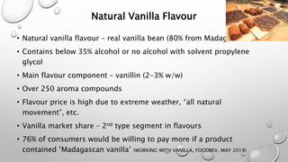 Process and product innovation of natural vanilla flavour based drink ...