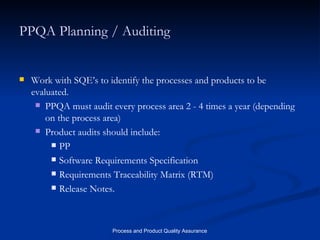 Process and product quality Assurance | PPT