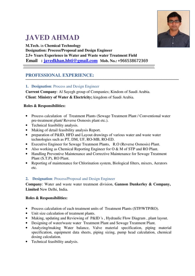 Process and proposal engineer | PDF