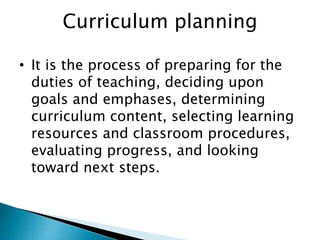 Process and steps of curriculum development | PPTX