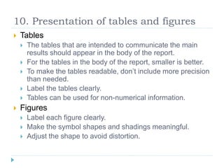 Process and structuring the report | PPTX