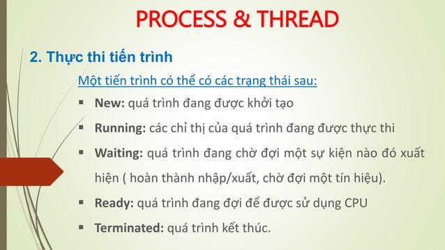 Process and thread | PPTX