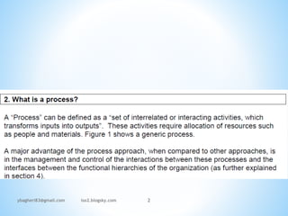 Process Approach for management system | PPTX