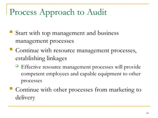 Process Approach to Internal Auditing.ppt | Business | Business and Finance