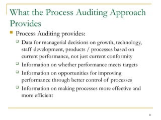 Process Approach to Internal Auditing.ppt | Business | Business and Finance