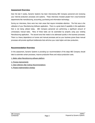 Process assessment sample | PDF