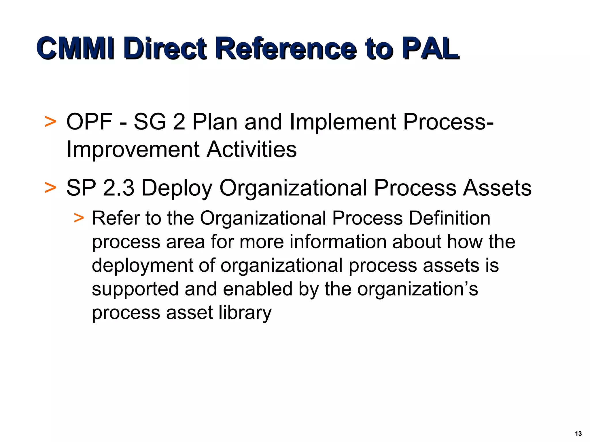 Process asset library as process improvement and knowledge sharing tool ...
