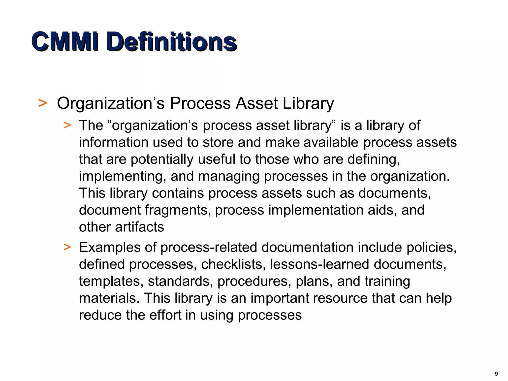 Process asset library as process improvement and knowledge sharing tool ...