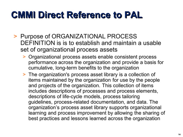 Process asset library as process improvement and knowledge sharing tool ...