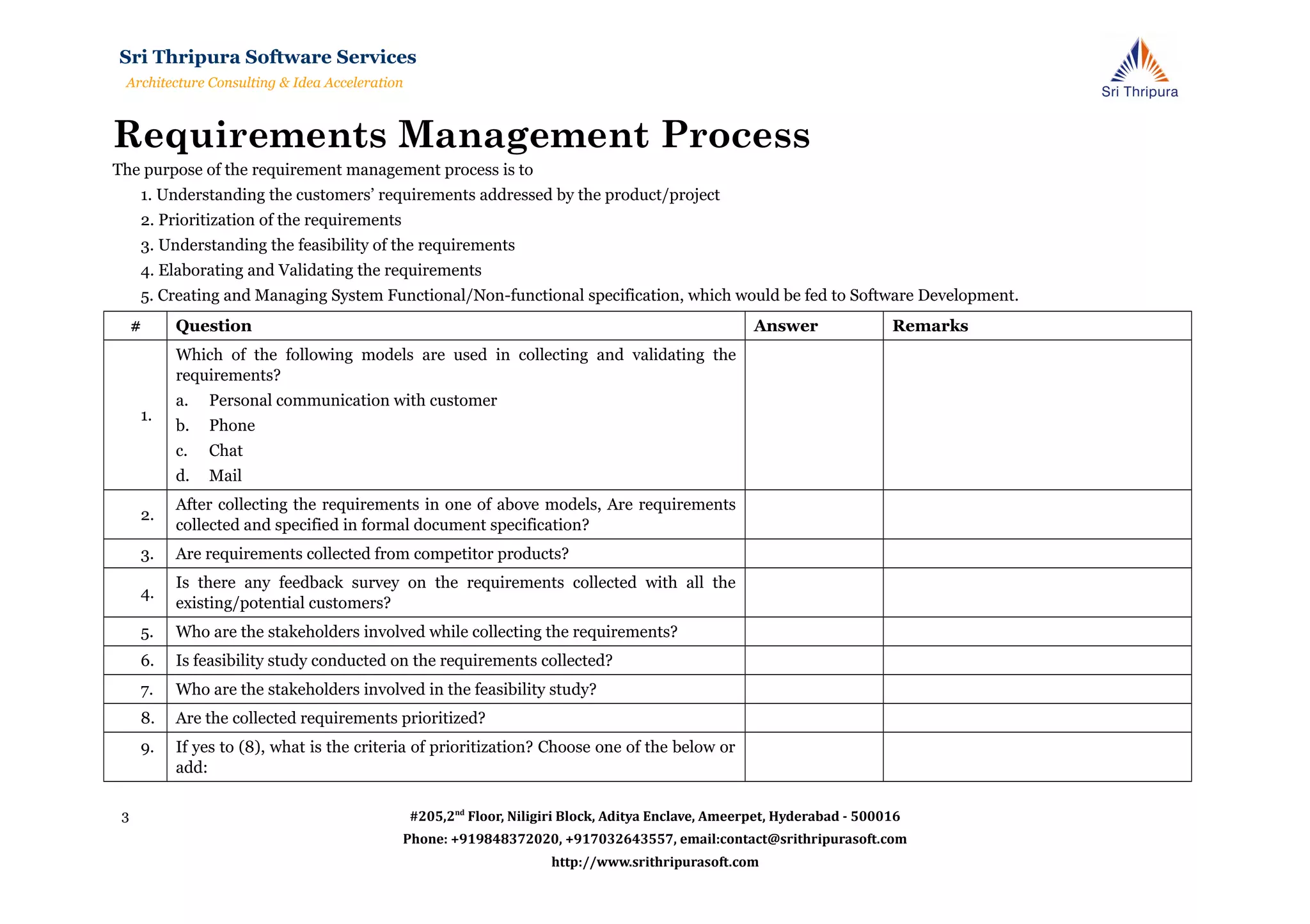 Process audit questionnaire | PDF | Databases | Computer Software and Applications