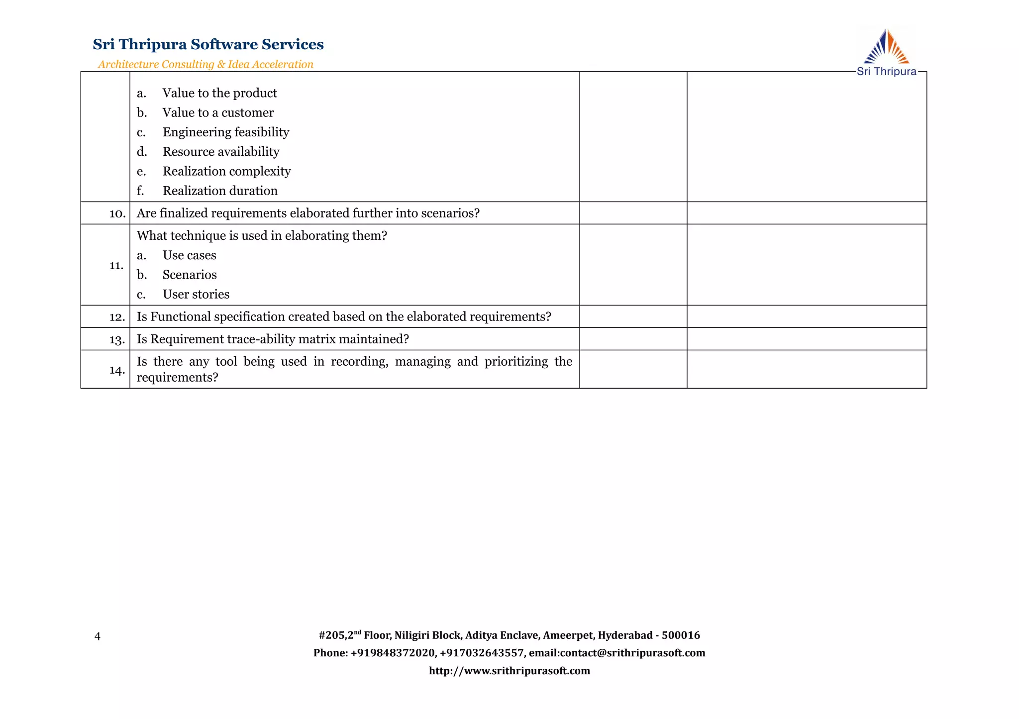 Process audit questionnaire | PDF | Databases | Computer Software and ...