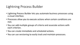 Salesforce Process builder Vs Workflows | PPTX | Computer Software and Applications | Computing