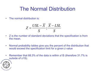 Process Capability - Cp, Cpk. Pp, Ppk | PDF