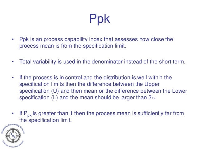 Process Capability - Cp, Cpk. Pp, Ppk