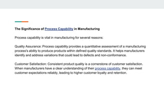 Process Capability: A Key to Quality and Performance in Manufacturing | PPT
