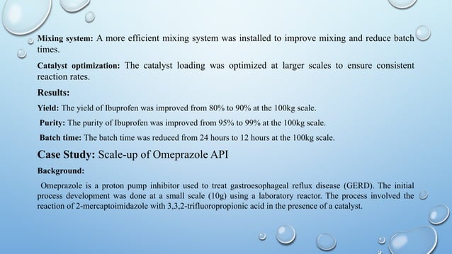 Process Chemistry (Case Study and Impurities in APIs) | PPTX