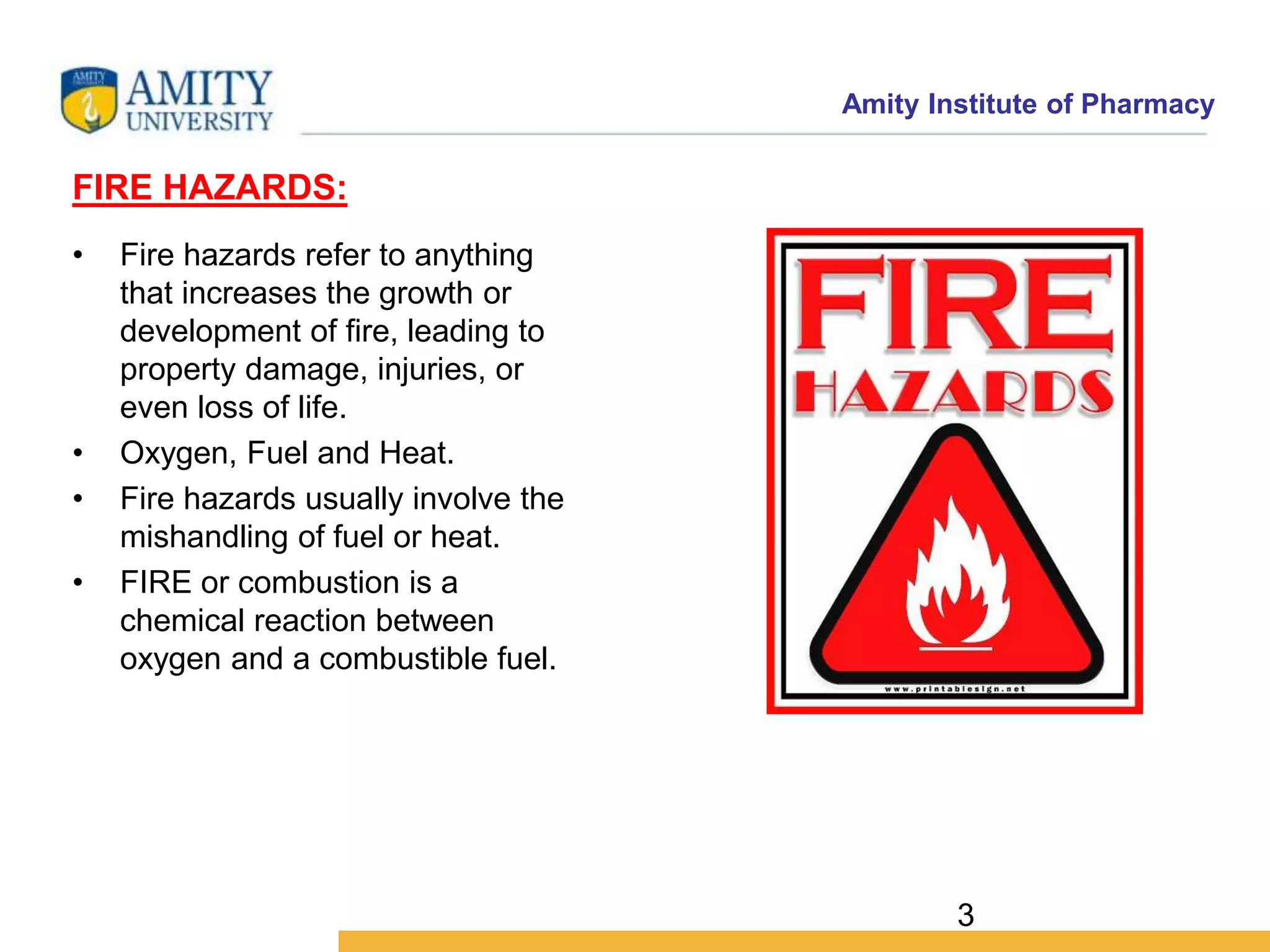 Process Chemistry Fire Hazards Presentation.pptx for M. Pharm ...
