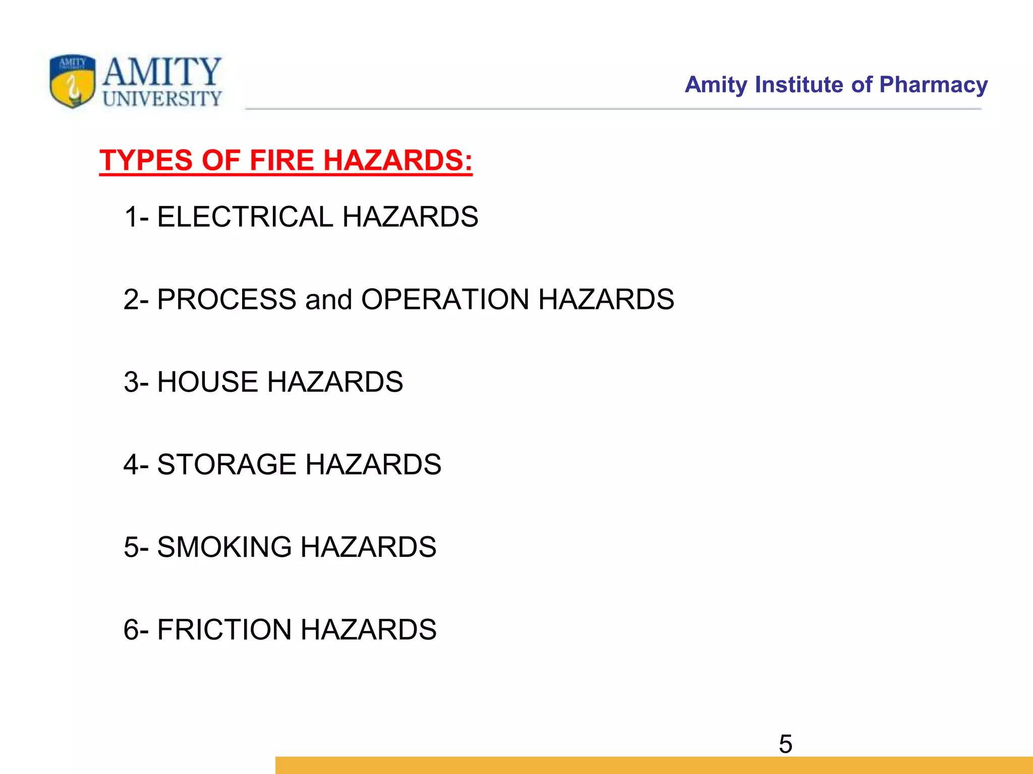Process Chemistry Fire Hazards Presentation.pptx for M. Pharm ...