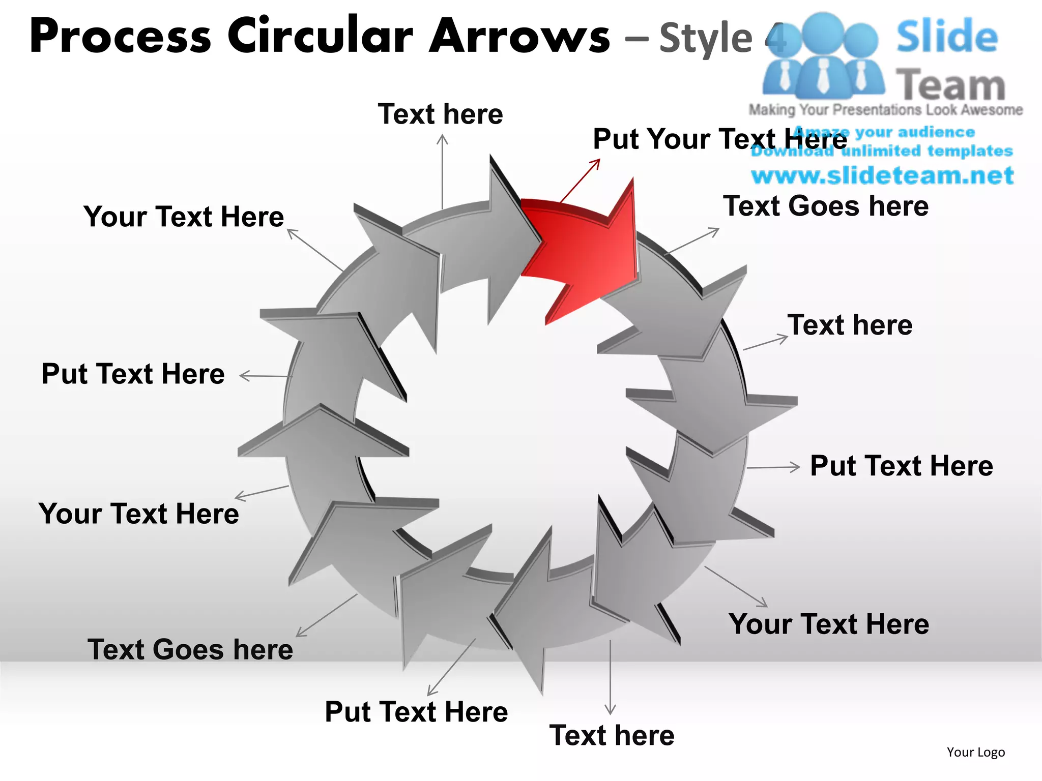 Process circular arrows 4 powerpoint presentation slides ppt templates ...