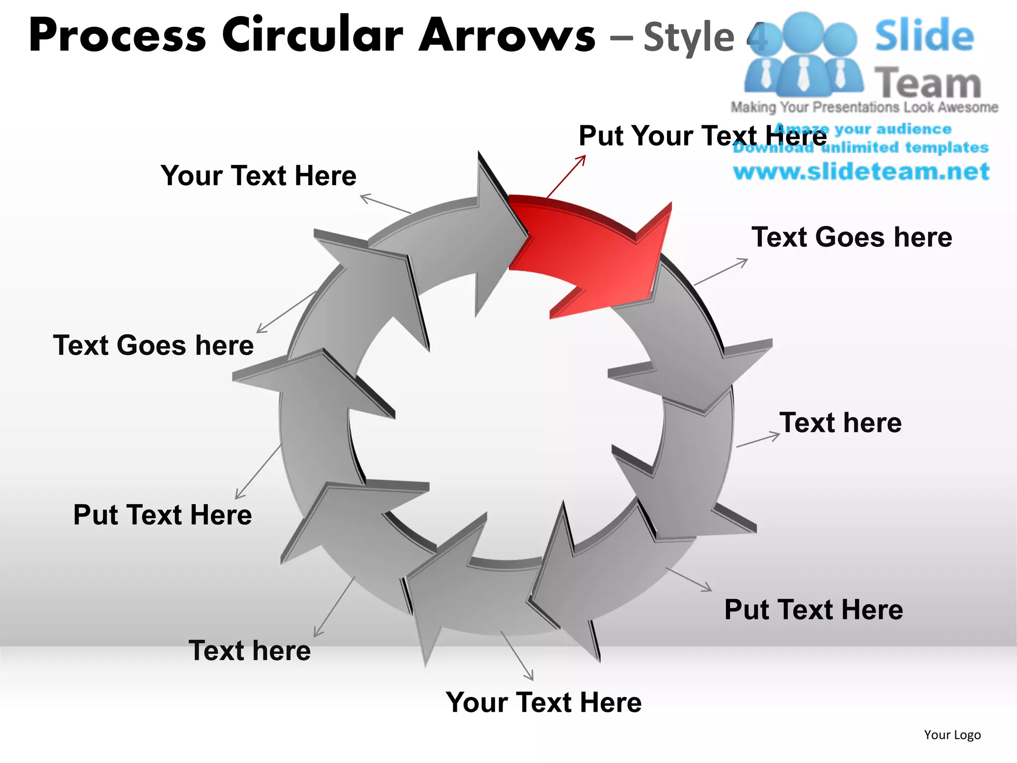 Process circular arrows 4 powerpoint presentation slides ppt templates ...