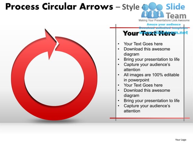 Process circular arrows 4 powerpoint presentation slides ppt templates ...