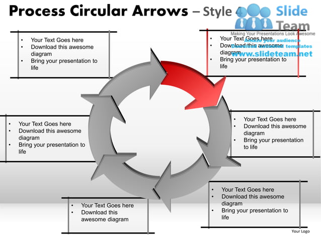 Process circular arrows 4 powerpoint presentation slides ppt templates ...