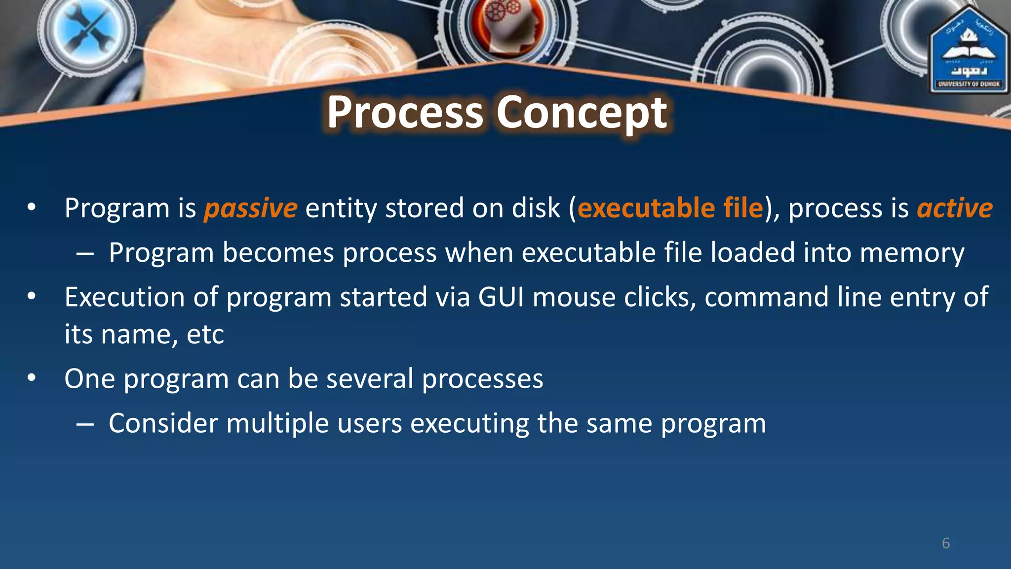 Process concept | PPTX | Operating Systems | Computer Software and Applications