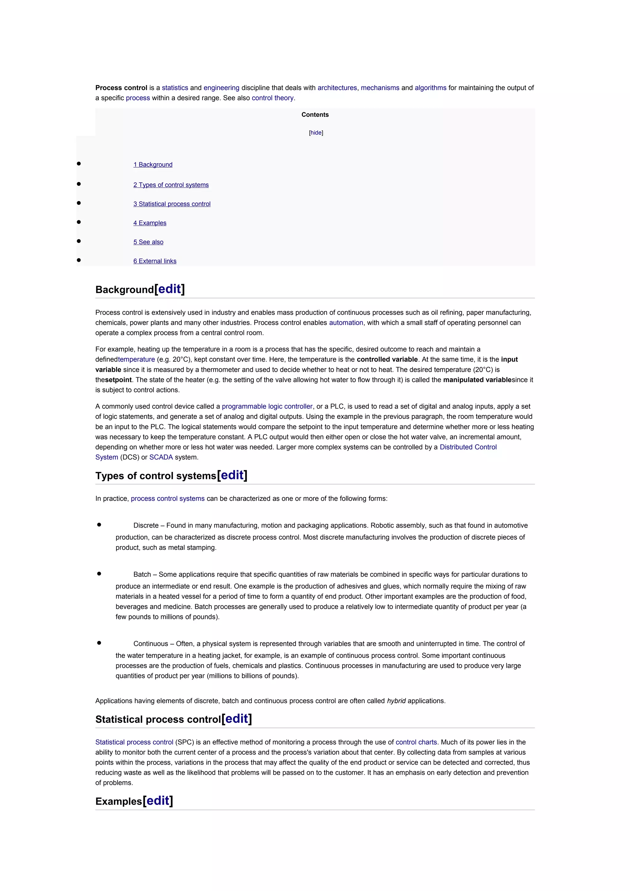 Process control | DOC