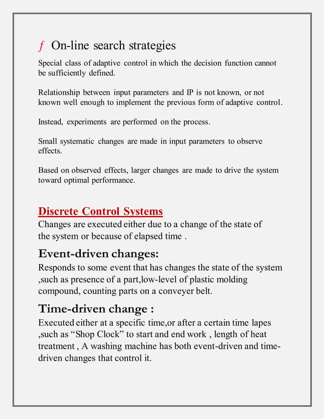 Process control examples and applications | DOCX