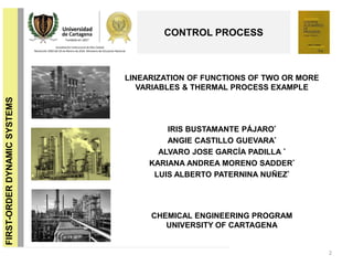LINEARIZATION OF FUNCTIONS OF TWO OR MORE VARIABLES & THERMAL PROCESS EXAMPLE | PPTX