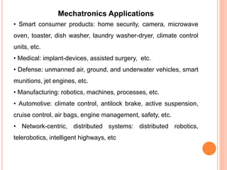 mechatronics ,Process control & automation | PPTX