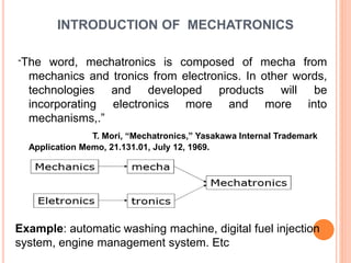 mechatronics ,Process control & automation | PPTX