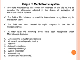 mechatronics ,Process control & automation | PPTX