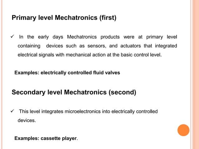 mechatronics ,Process control & automation | PPTX