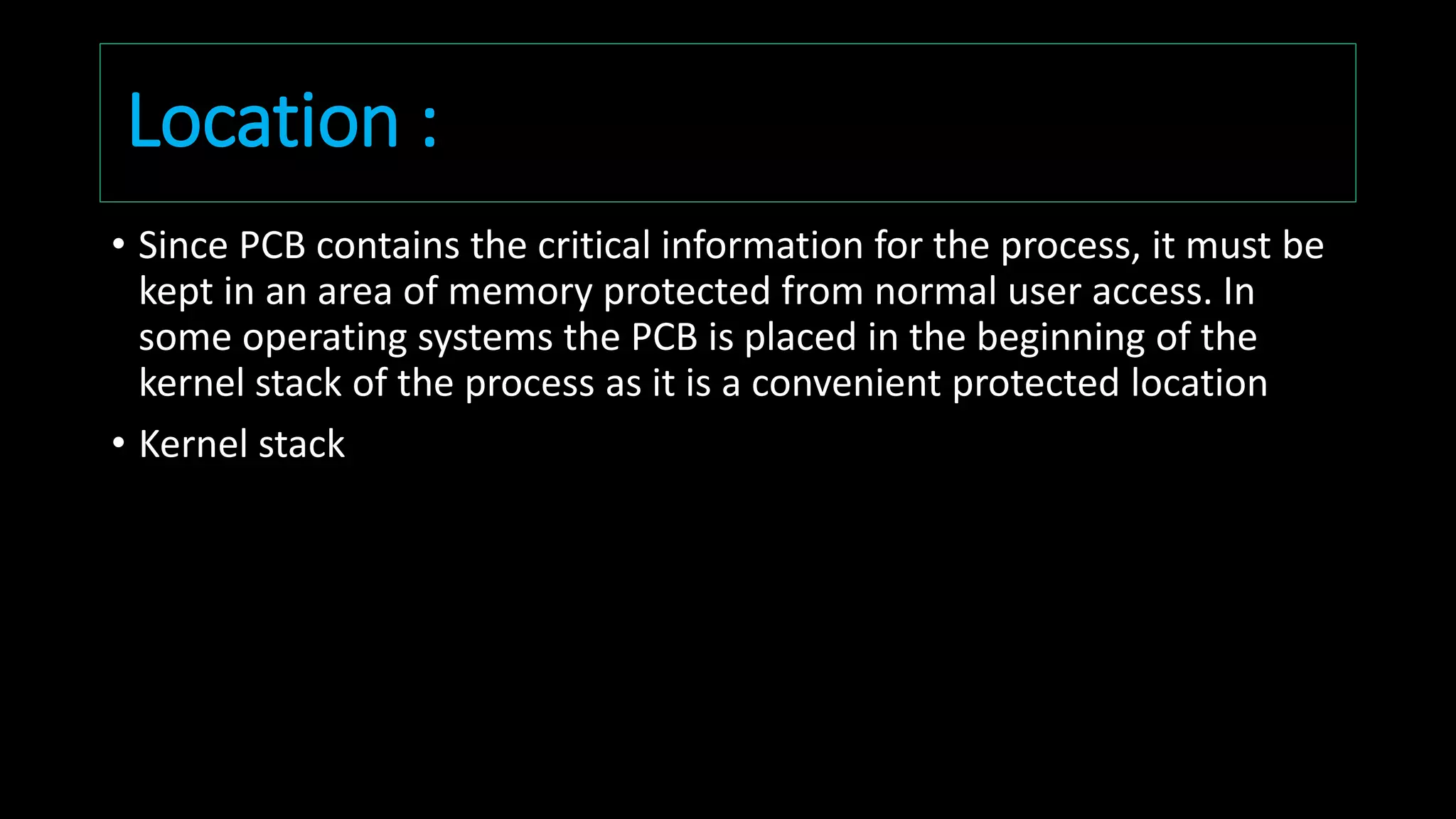 Process control block(PCB) | PPTX