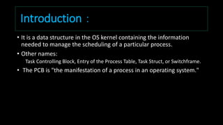 Process control block(PCB) | PPTX