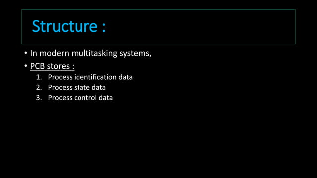Process control block(PCB) | PPTX | Operating Systems | Computer ...
