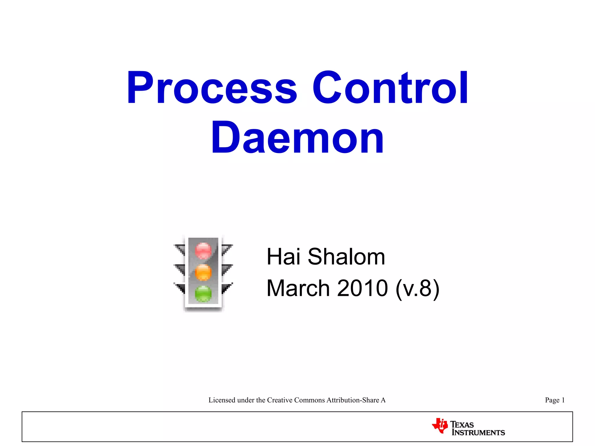 PCD - Process control daemon | PPT