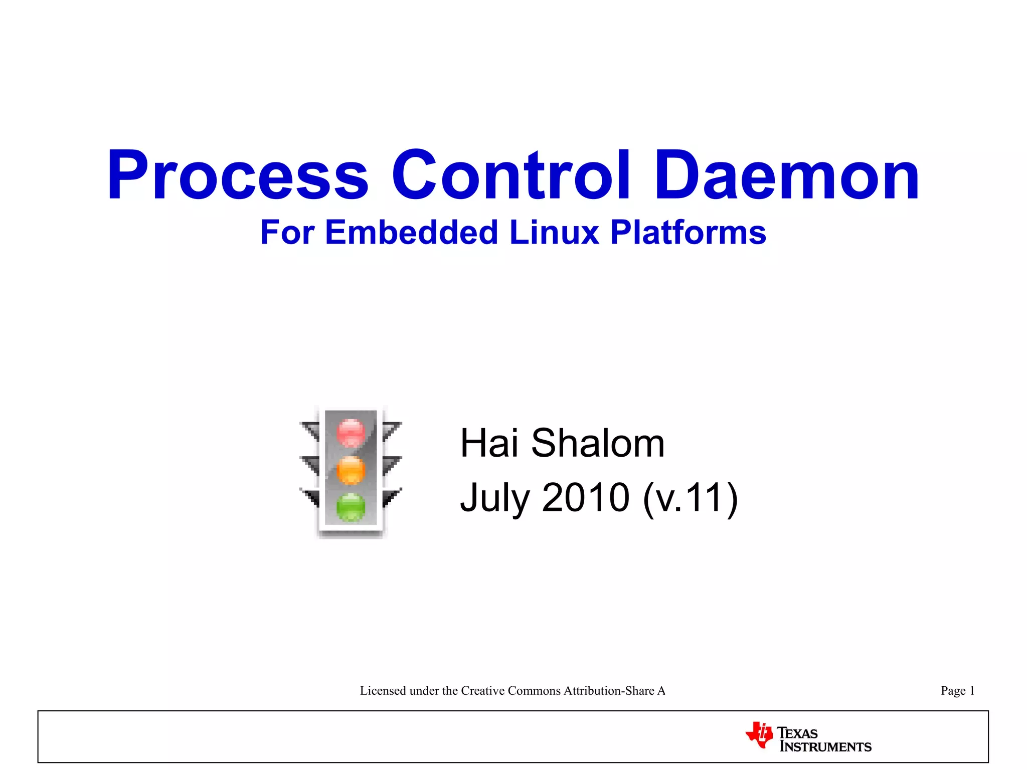 PCD - Process control daemon - Presentation | PPT