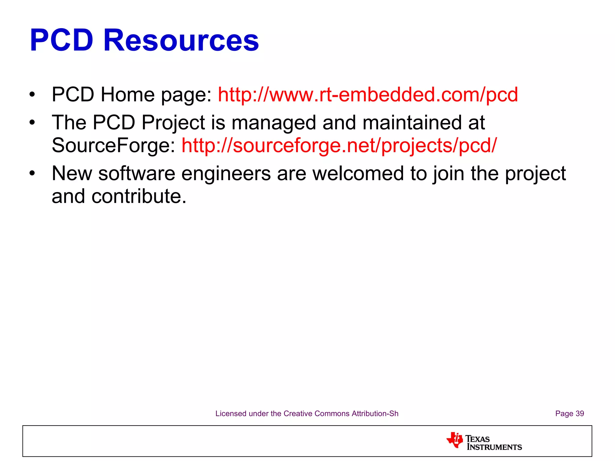 PCD - Process control daemon - Presentation | PPT