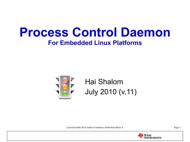 PCD - Process control daemon - Presentation | PPT