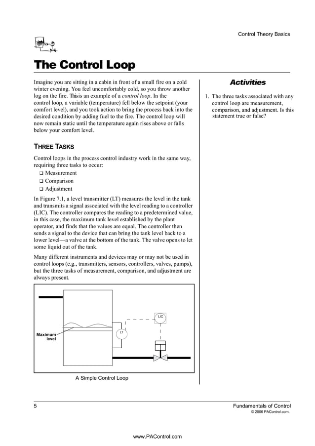 Process control fundamentals | PDF