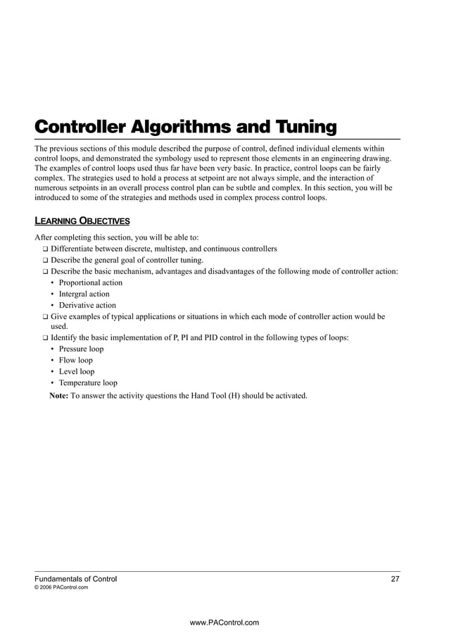 Process control fundamentals | PDF