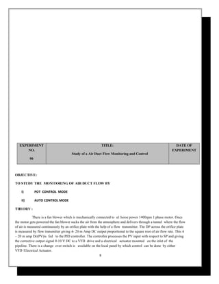 Process control lab manual | DOC