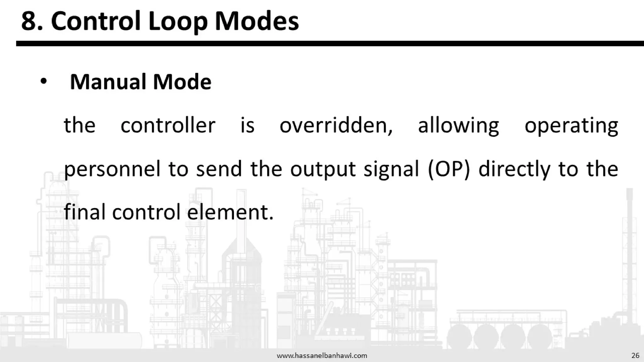 Process control presentation on concepts, feedback loop, sensors ...