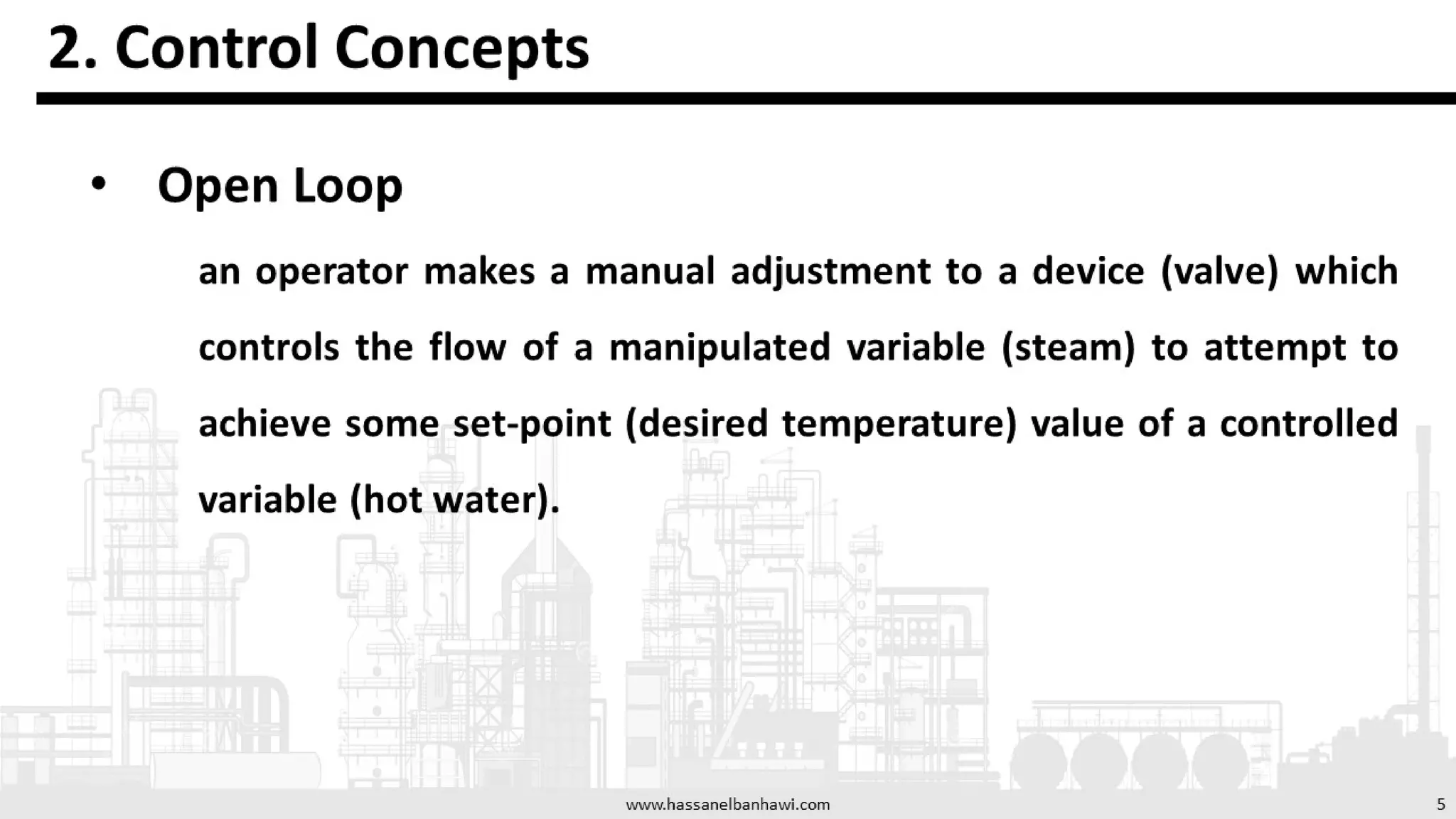 Process control presentation on concepts, feedback loop, sensors ...