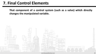 Process control presentation on concepts, feedback loop, sensors ...