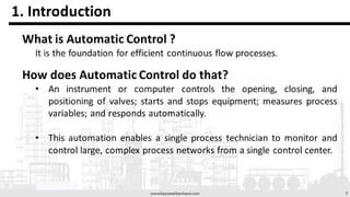 Process control presentation on concepts, feedback loop, sensors ...