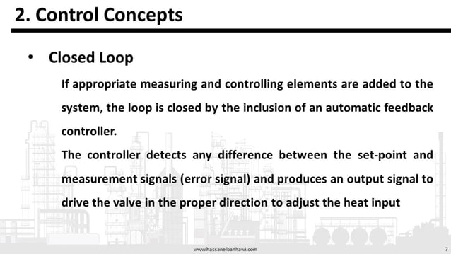 Process control presentation on concepts, feedback loop, sensors ...