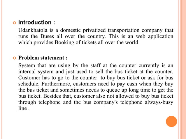 Process control system of bus ticket booking (closed loop) | PPT